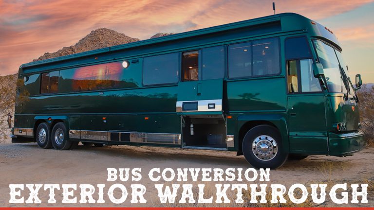 Bus Conversion Exterior Modern Features Tour | Leisure Coachworks
